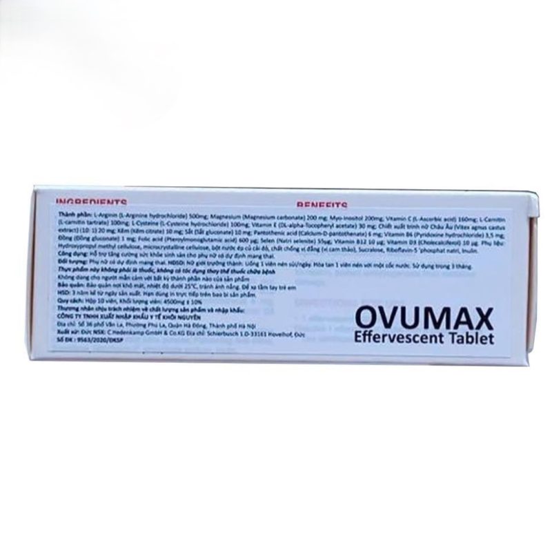 Viên sủi OVUMAX – Cải thiện sinh sản nữ (TPBVSK) - CÔNG TY TNHH DƯỢC ...